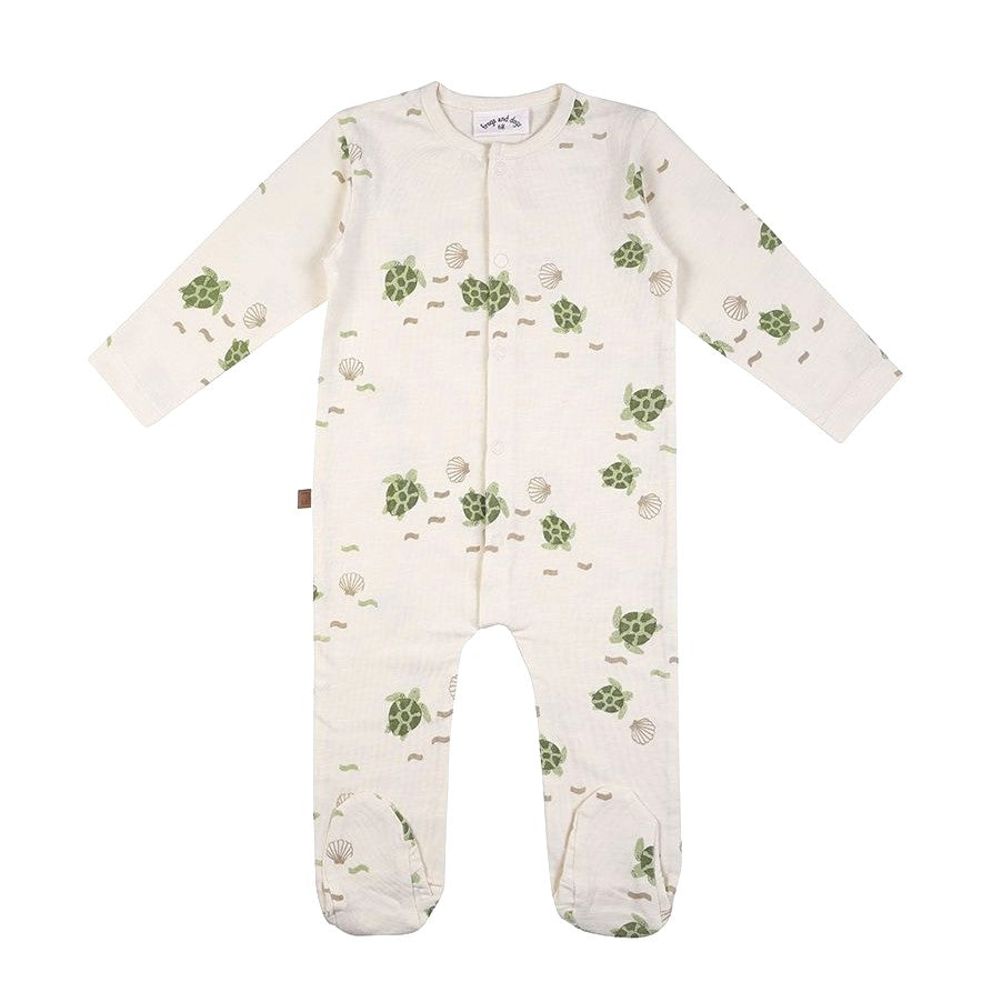 Turtle Onesie AOP | Off White – Frogs and Dogs
